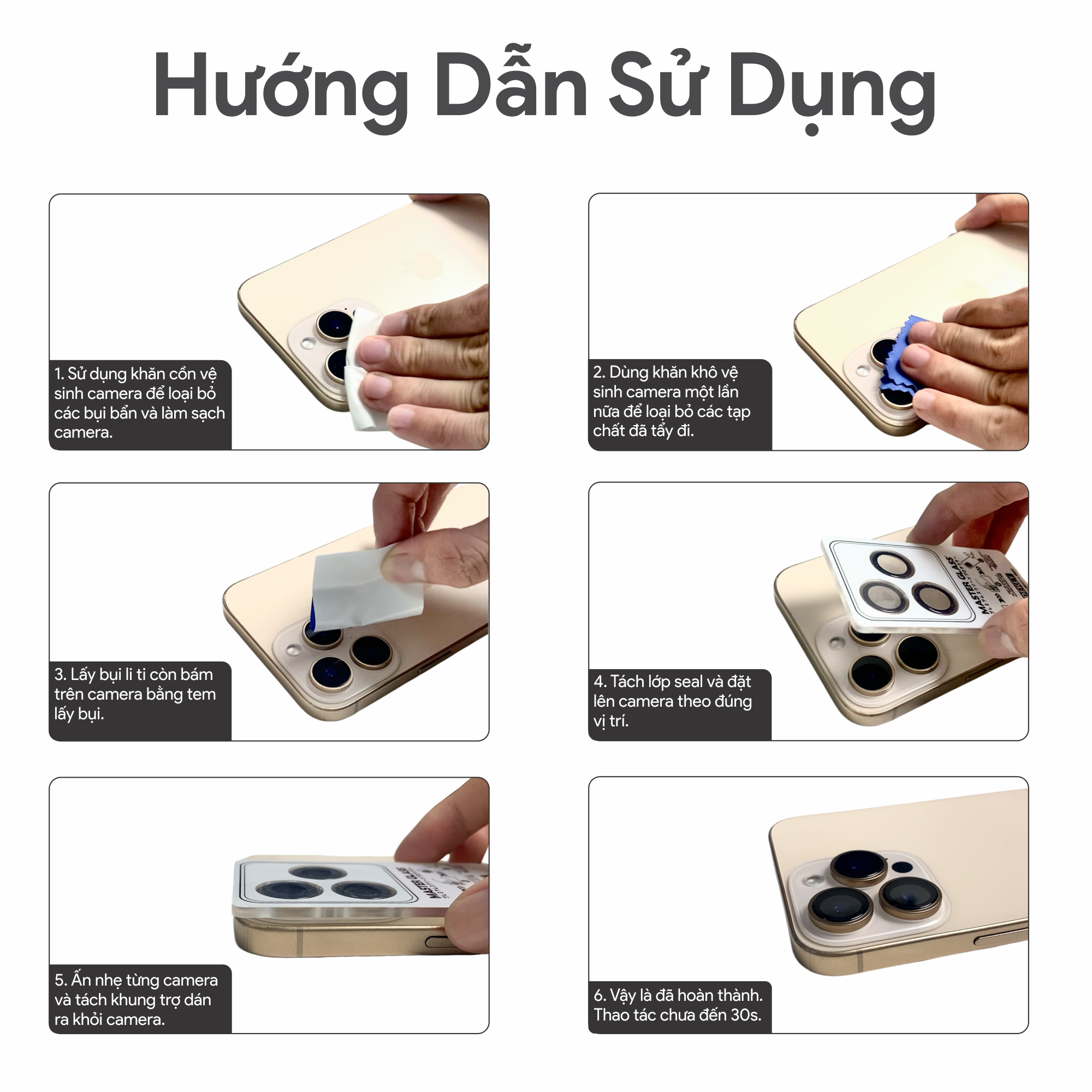 Bảo Vệ Camera 9H Titanium – DEKEY Master Glass 3D Camera Lens Premium ...