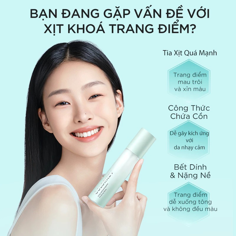 Xịt Khóa Nền Colorkey Airy Soft Matte Setting Spray & Long Lasting ...