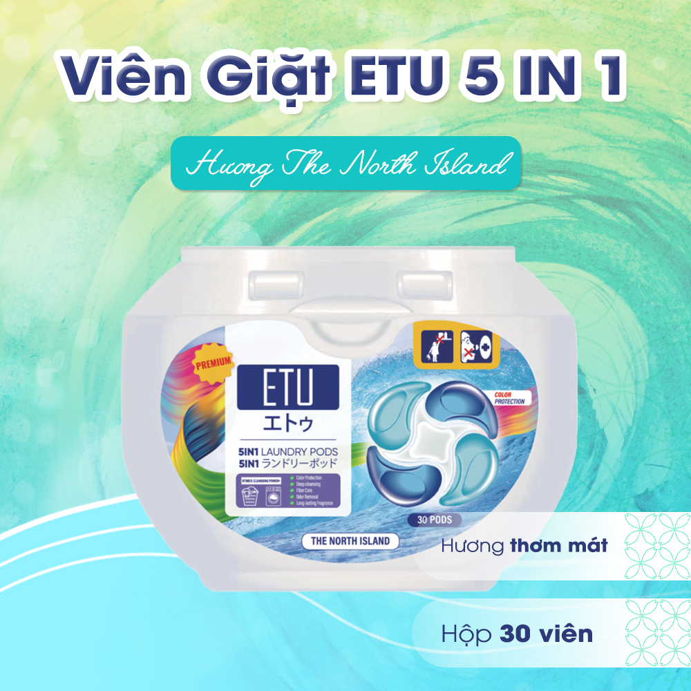 Viên Giặt ETU 5IN1 Hương The North Island Premium – 30 viên (Dòng ...