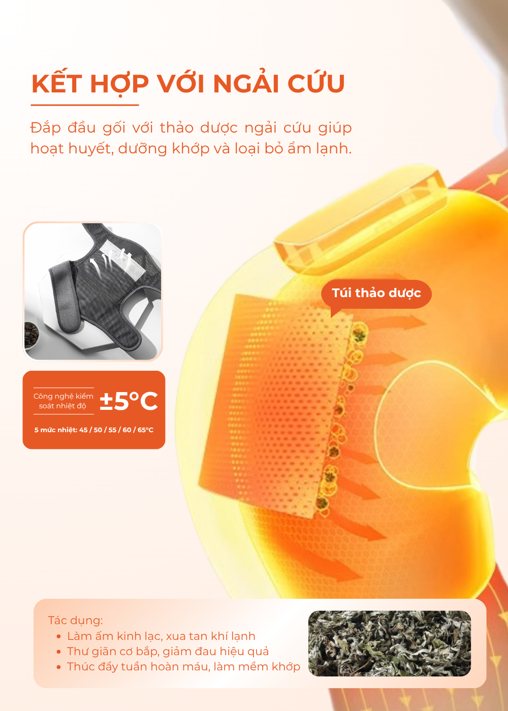 Máy massage đầu gối K9 Lite rung kết hợp chườm ấm hồng ngoại, massage ...