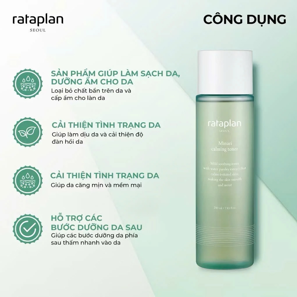 Toner Dịu Nhẹ Rataplan Minari 210ML, Giúp Dưỡng Ẩm Làm Dịu Và Cải Thiện ...