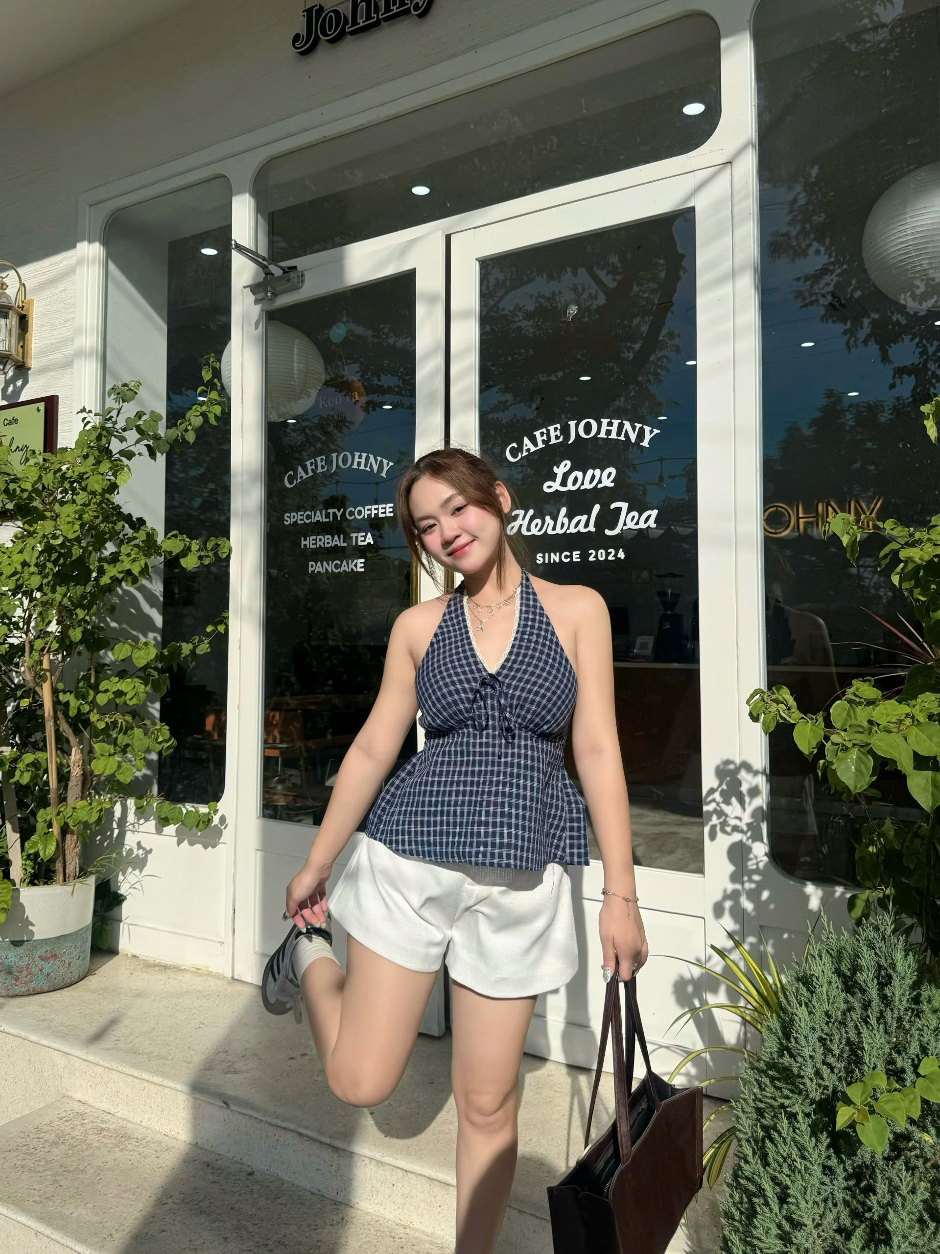 Áo Yếm Phối Ren Buộc Nơ Wendy Top 𝑩𝒚𝒄𝒂𝒎𝒄𝒂𝒎 Kẻ Caro Nữ Tính Mùa Hè [Our ...