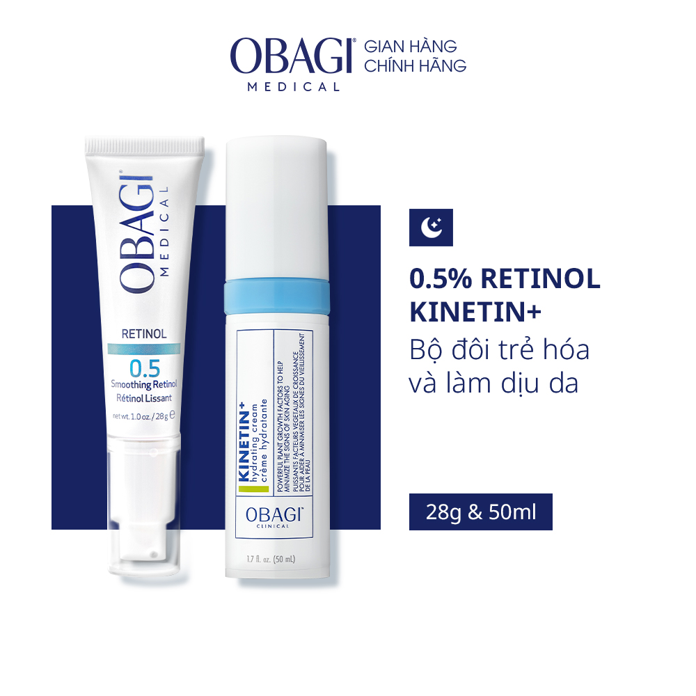Bộ đôi Kem chống lão hóa Obagi Retinol 1.0 28g và Kem dưỡng phục hồi ...