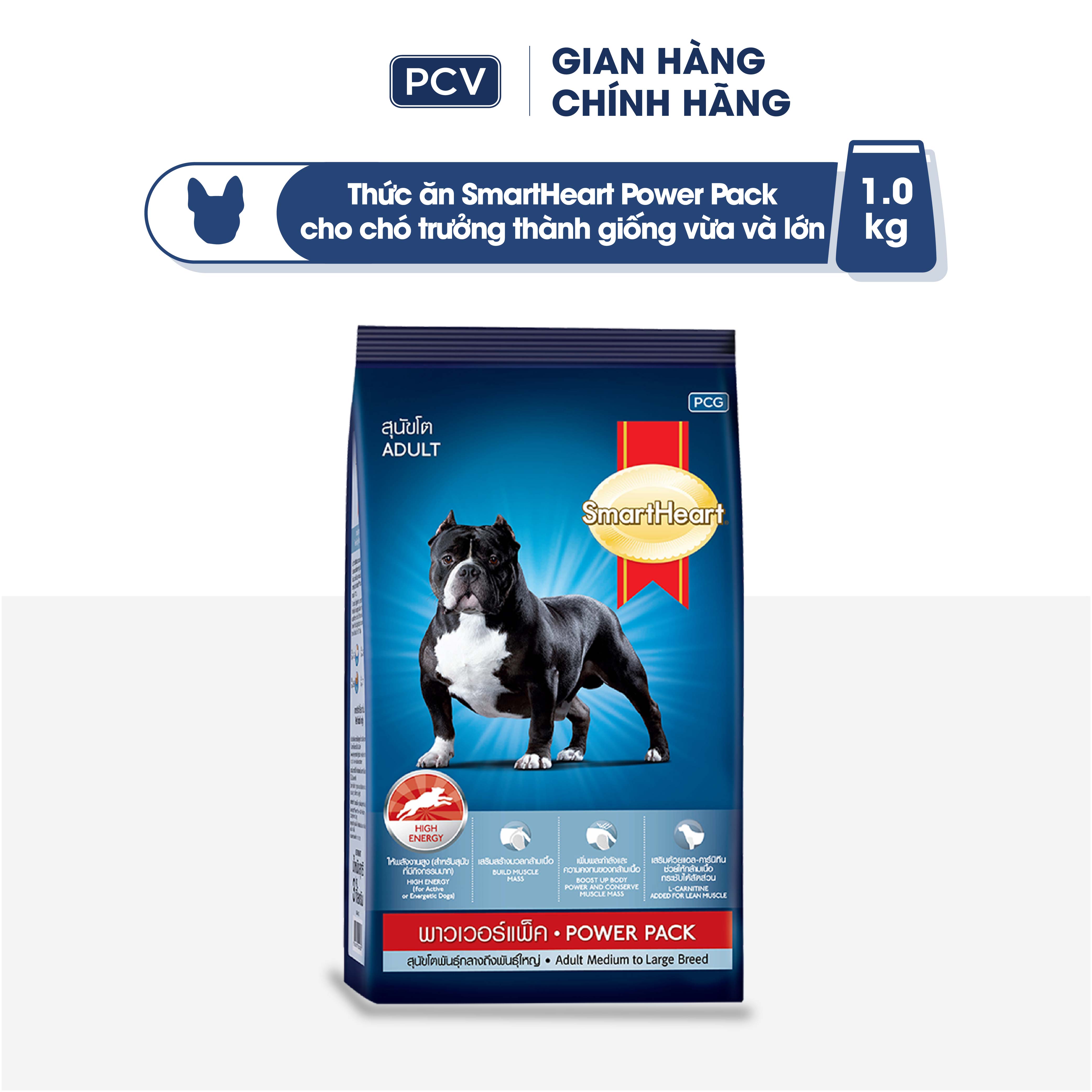 [Tặng súp thưởng] Thức ăn cho chó SmartHeart Power Pack, hạt dành cho ...