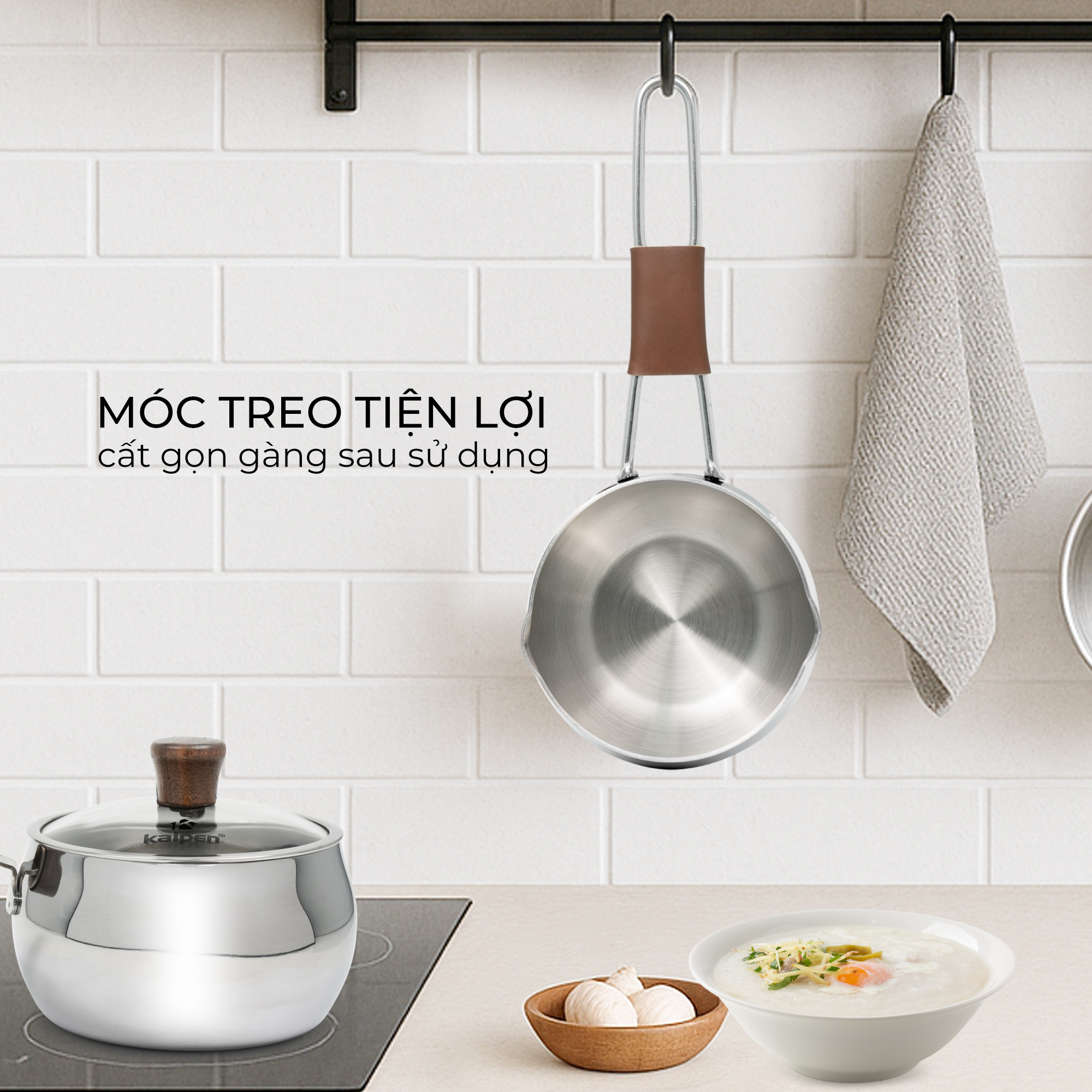 Quánh Inox Cao Cấp lớp đúc liền khối miệng rót Kalpen Baby Rinmer Hàng ...