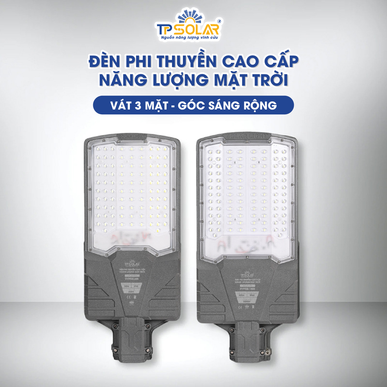 Đèn Phi Thuyền Năng Lượng Mặt Trời TP SOLAR Công Suất 600W,1000W Vỏ Hợp Kim Nhôm, Diện Tích ...