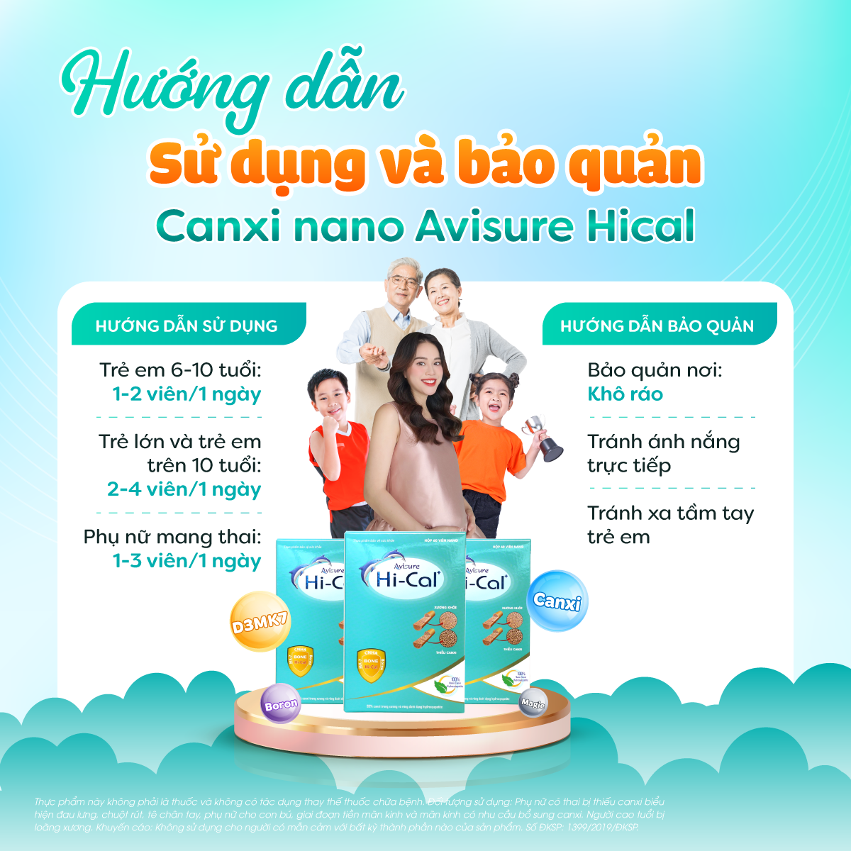 Canxi Cho Bà Bầu Avisure Hical 100% TPBVSK Canxi Nano Cho Bà Bầu Và Sau ...