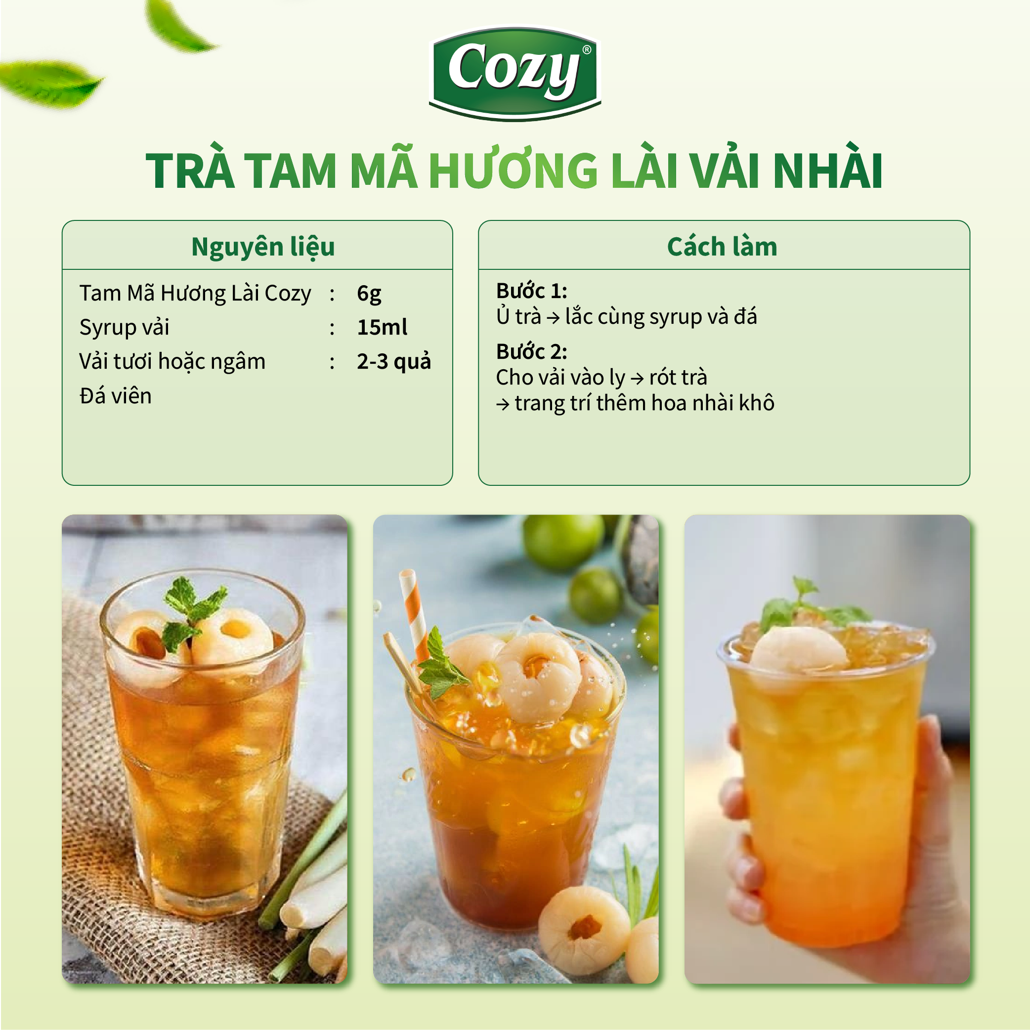 Cozy Trà Lài Tam Mã Dùng Trong Pha Chế Trà Chanh, Trà Tắc, Hỗ Trợ Giải ...