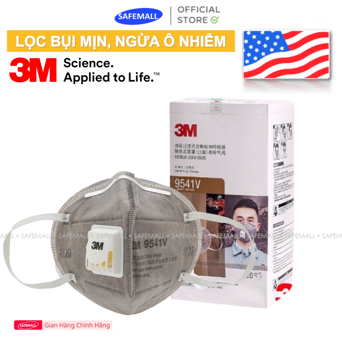 Hộp Khẩu Trang 3M 9001, 9001V Có Van, 9541, 9541V Than Hoạt tính Lọc ...