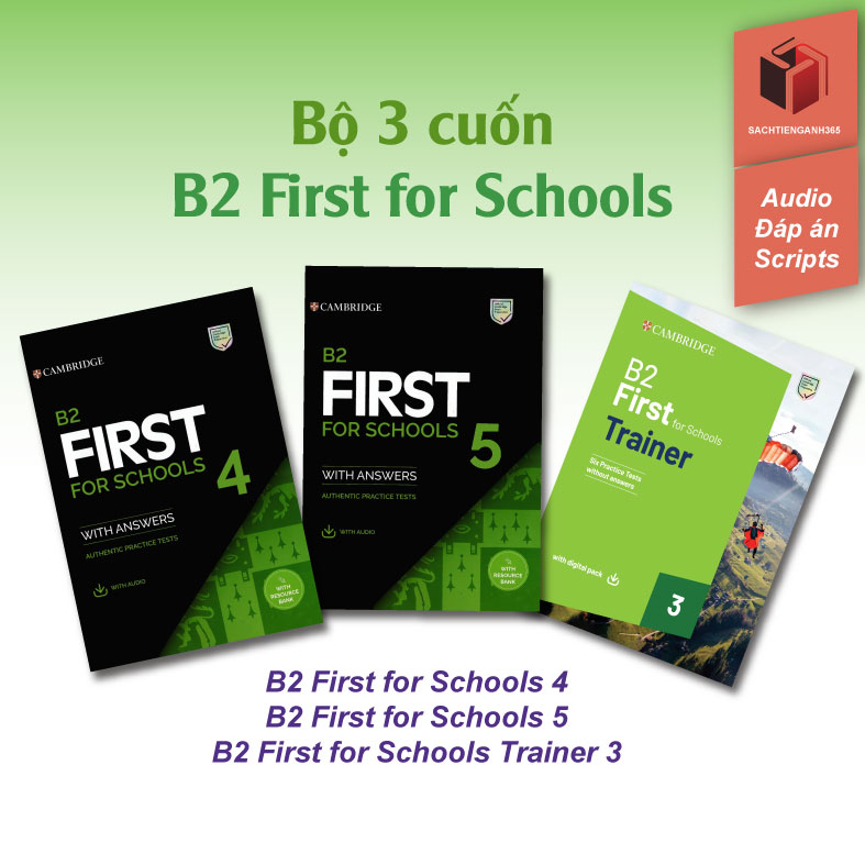 Sách - Luyện thi chứng chỉ B2 - B2 First for Schools 4,5 - Trainer 3 ...