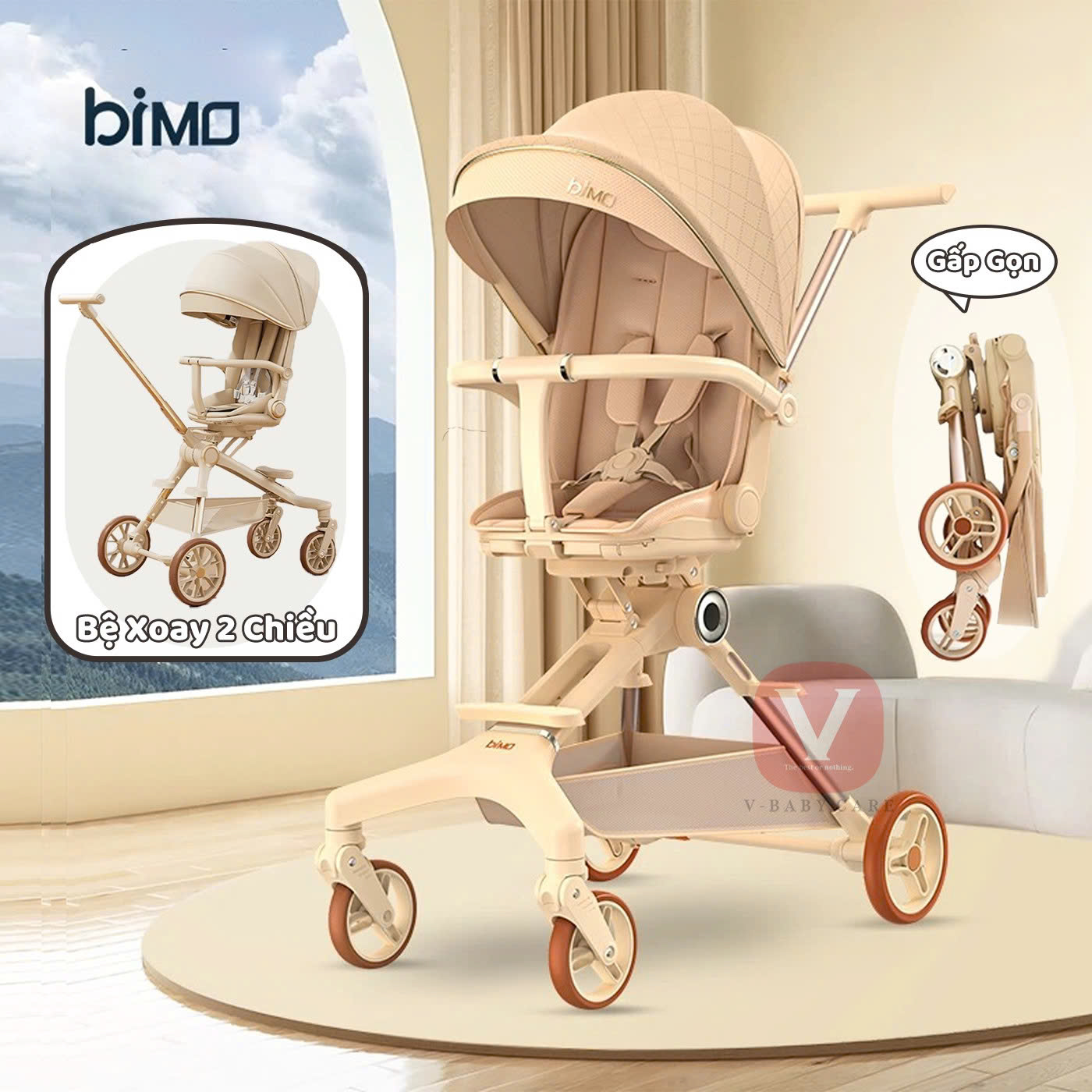 [HỎA TỐC] Xe Đẩy Du Lịch Gấp Gọn Chính Hãng Cao Cấp Cho Bé BIMO Q7, Ngả ...