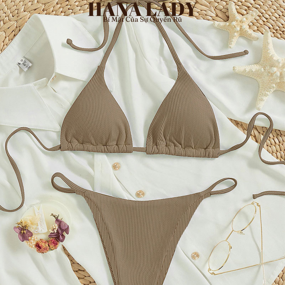 Bikini Đi Biển Cho Nữ - Đồ Tắm, Đồ Bơi Gân Trơn 2 Mảnh Sexy Nhiều Màu BN176 | Shopee Việt Nam