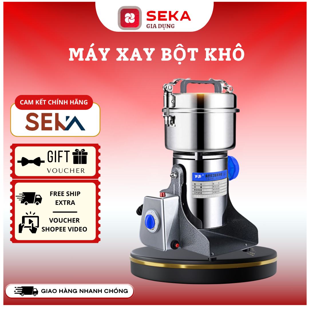 Máy xay bột khô Seka công suất 3000W đa năng xay bột mịn ngũ cốc hạt ...