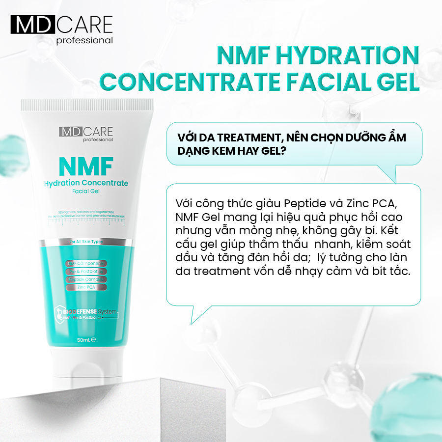 [CHÍNH HÃNG] Gel Kiểm Soát Dầu, Tái Tạo Và Phục Hồi Hàng Rào Bảo Vệ Da MD CARE NMF Hydration ...