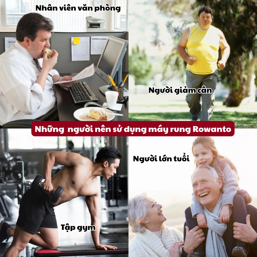 Máy Rung Thể Hình Rowanto R25 UltraFit Luxur Công nghệ rung tiên tiến 2025, Bth 12 tháng ...