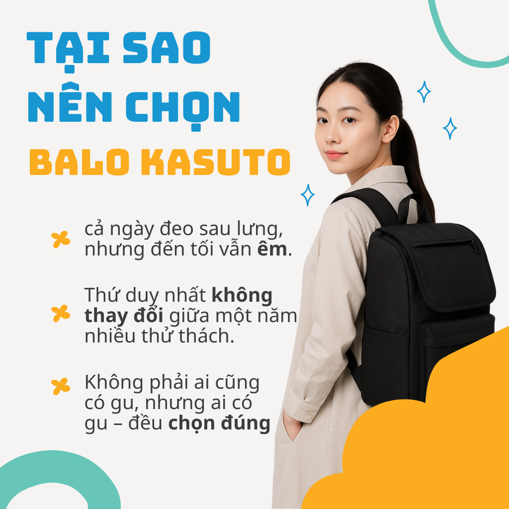 Balo đi học Nam Nữ KASUTO BRAND Basic Backpack B2 Nhiều Ngăn Đựng ...