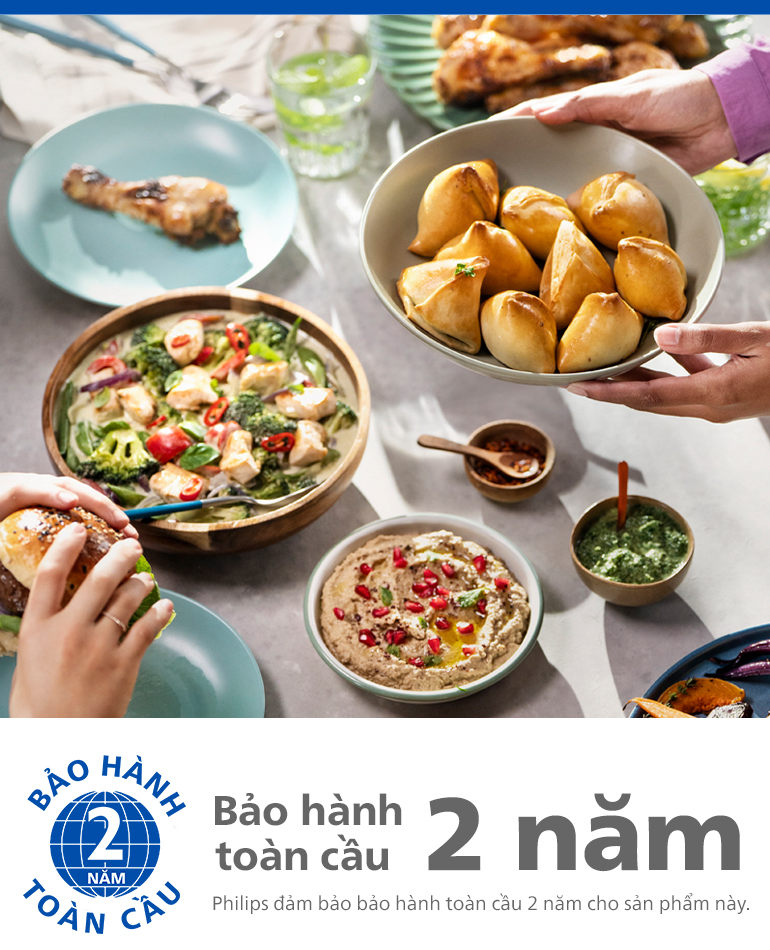 Nồi chiên không dầu Philips NA130/00 6.2 lít - Công suất 1700W - Công ...