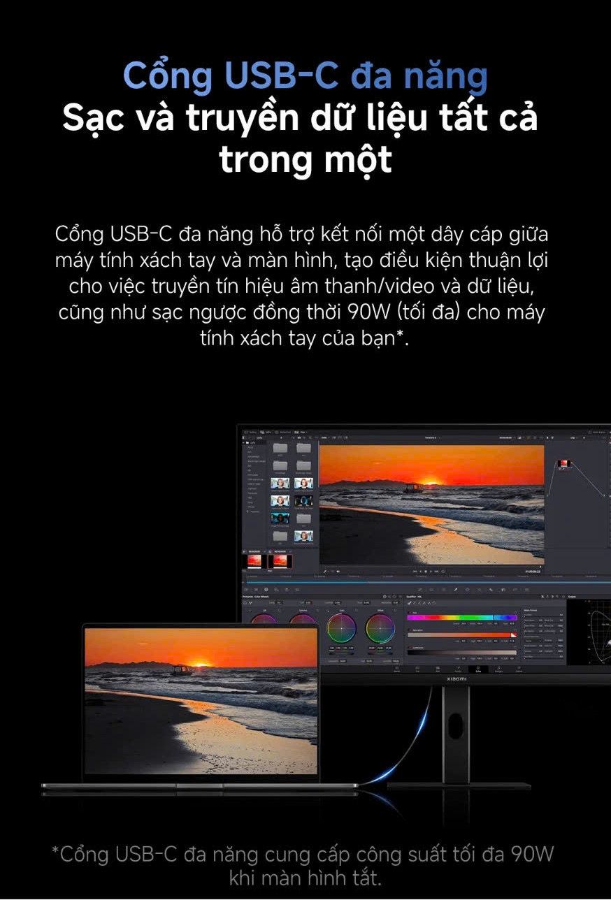 Màn Hình Xiaomi 4K Monitor A27Ui | 4K UHD | 60Hz | 6ms | IPS 27 Inch | Độ Chính Xác Màu Cao ...