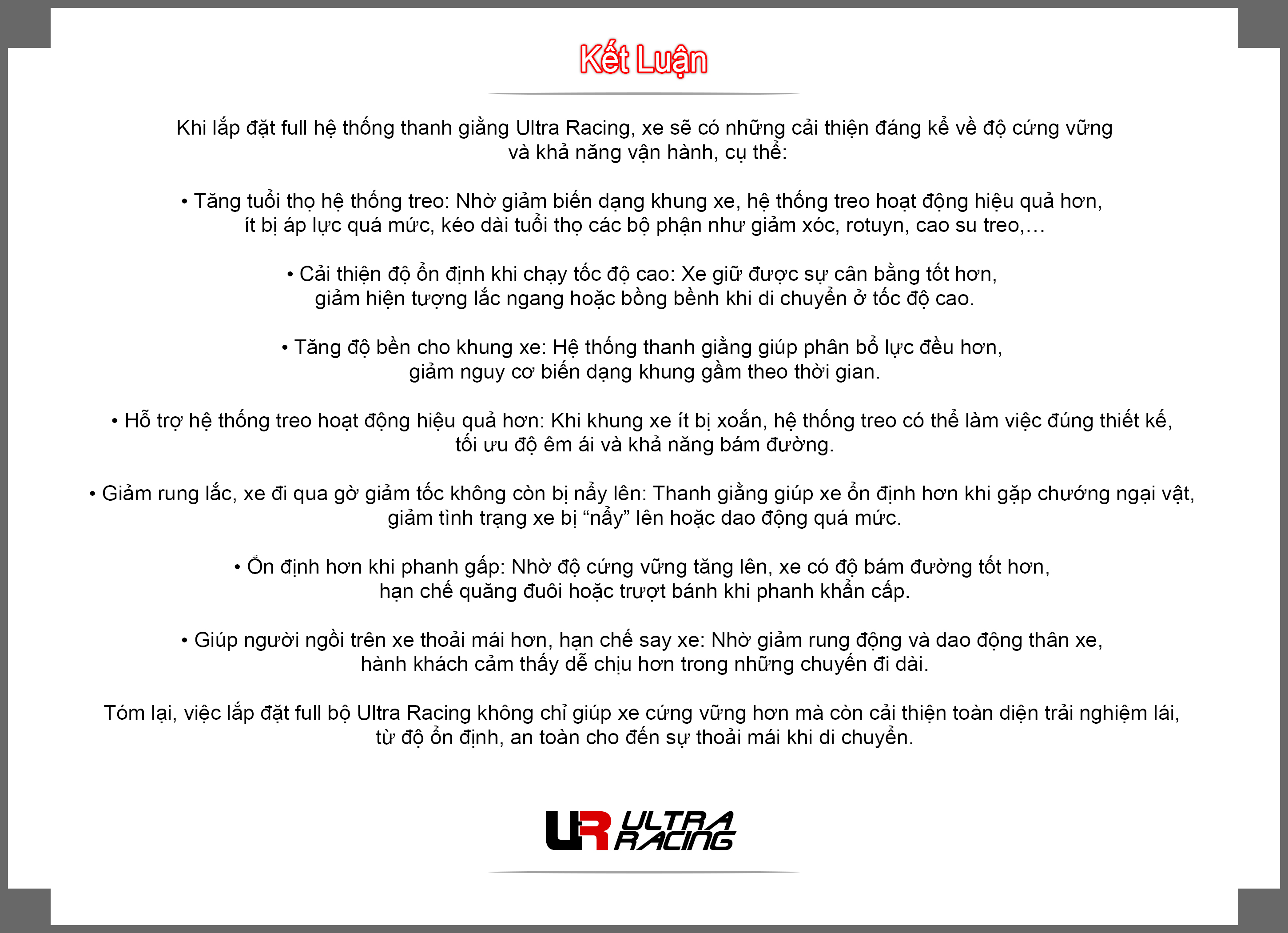 Thanh giằng ô tô Strut Bar HONDA BRV, thương hiệu Ultra Racing ...