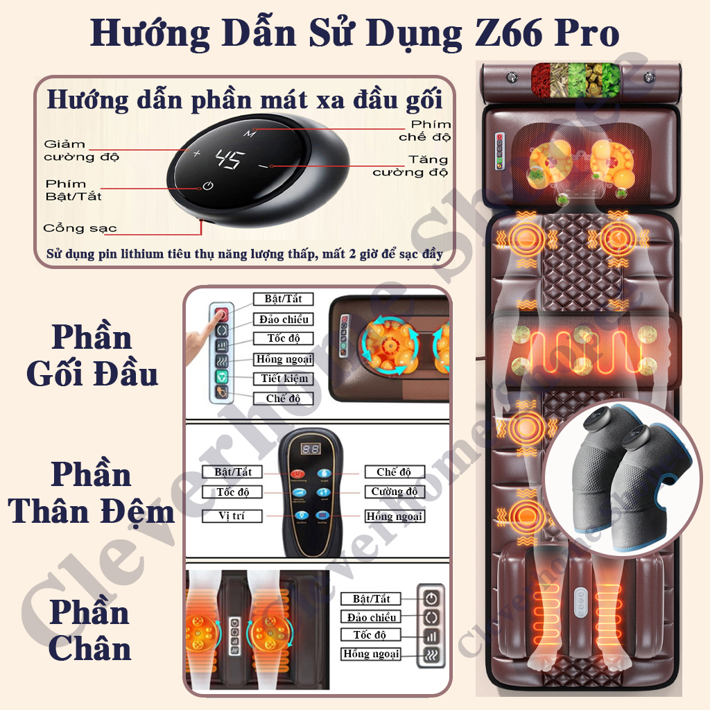 Đệm Massage Toàn Thân ZLIFE Z66 PRO, Nệm Ghế Thảm Mát Xa Toàn Thân Giảm ...