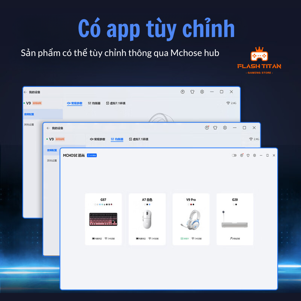 Tai nghe Không Dây Gaming Mchose V9 pro - Hỗ trợ app tùy chỉnh - Có mic ...
