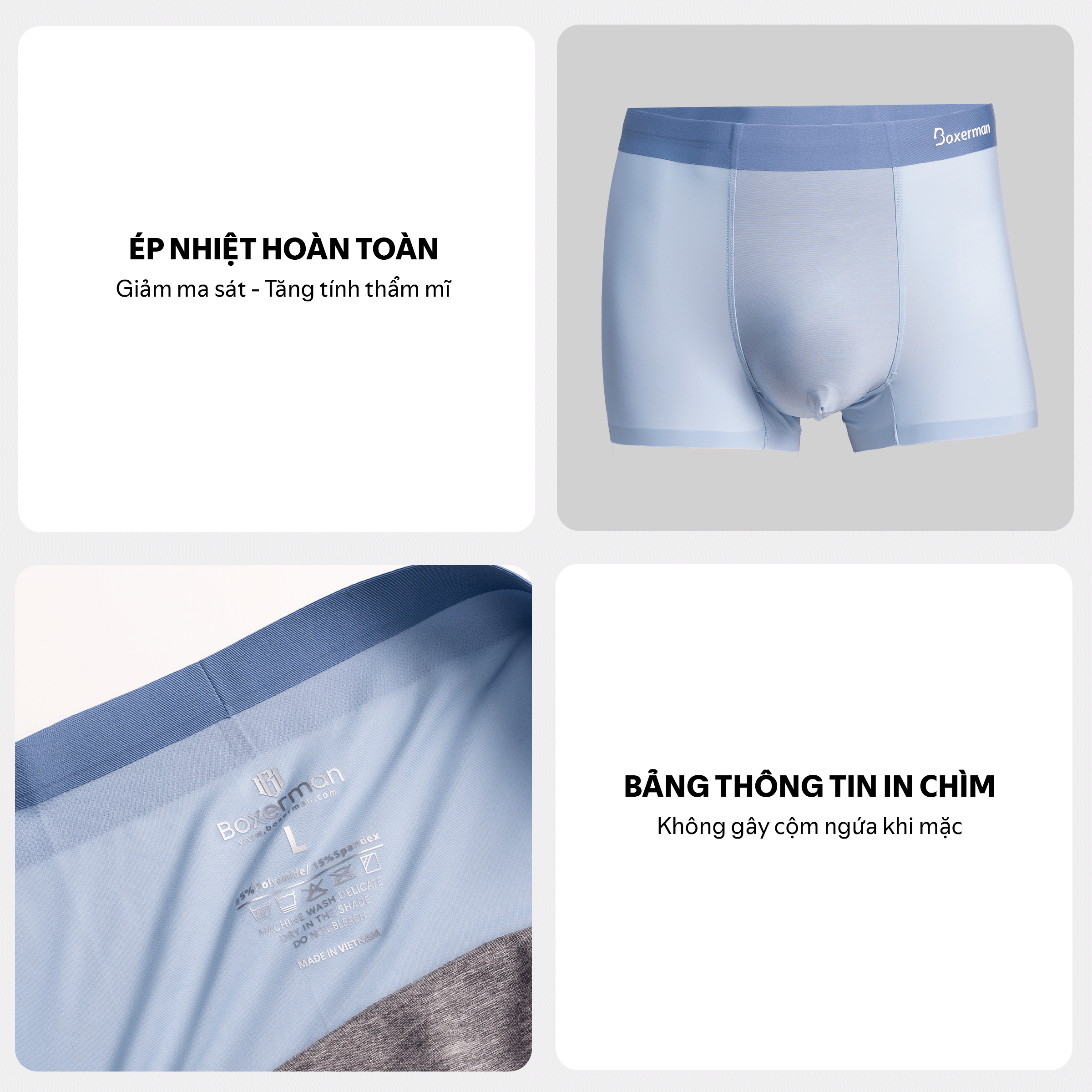 Combo 3 Quần lót nam cao cấp Profit BOXERMAN, Quần boxer nam thun lạnh ...