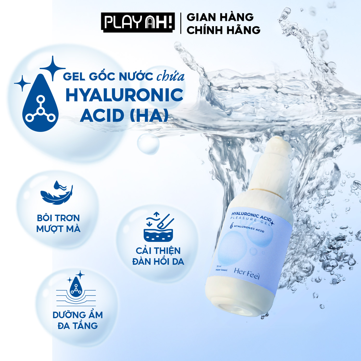 Gel Bôi Trơn Gốc Nước Her Feel HA Pleasure Gel Dưỡng Ẩm Cao Cấp 70ml ...