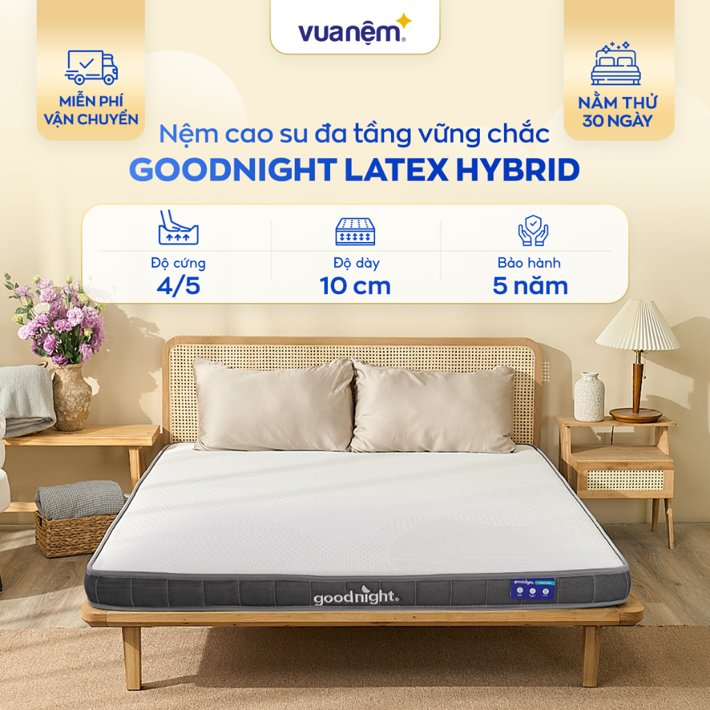 [Lives Midu x Goodnight 24.7] Nệm Cao Su Foam Vua Nệm Goodnight Latex ...