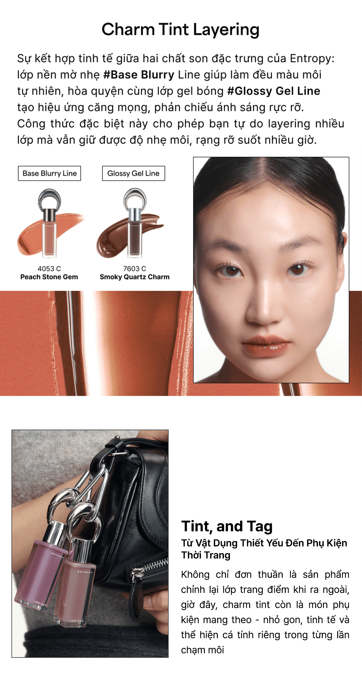 ENTROPY Amber Charm- 492C Son Charm Tint Glossy Gel Công Nghệ Gel Dưỡng ...