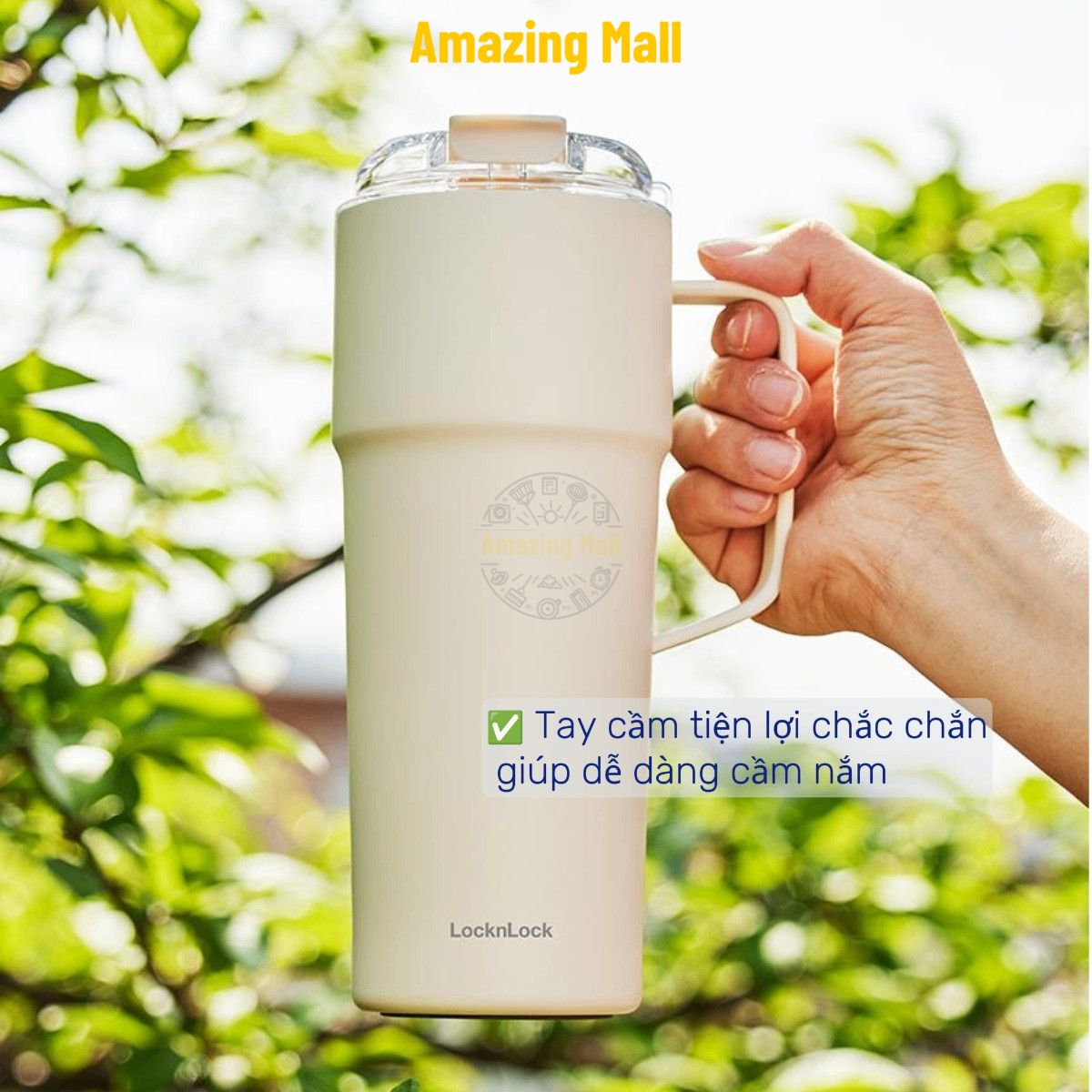 Ly Giữ Nhiệt LocknLock LHC4357 LHC4359 500ml 650ml – Inox Phủ Sứ, Nắp ...