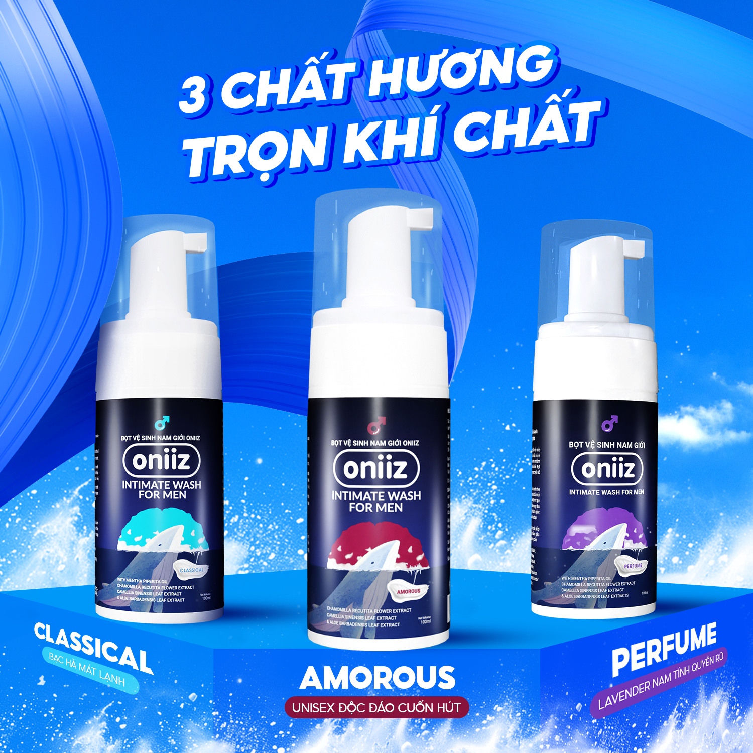 Combo Alpha Love Oniiz - Bọt vệ sinh nam giới, dung dịch vệ sinh nam và ...