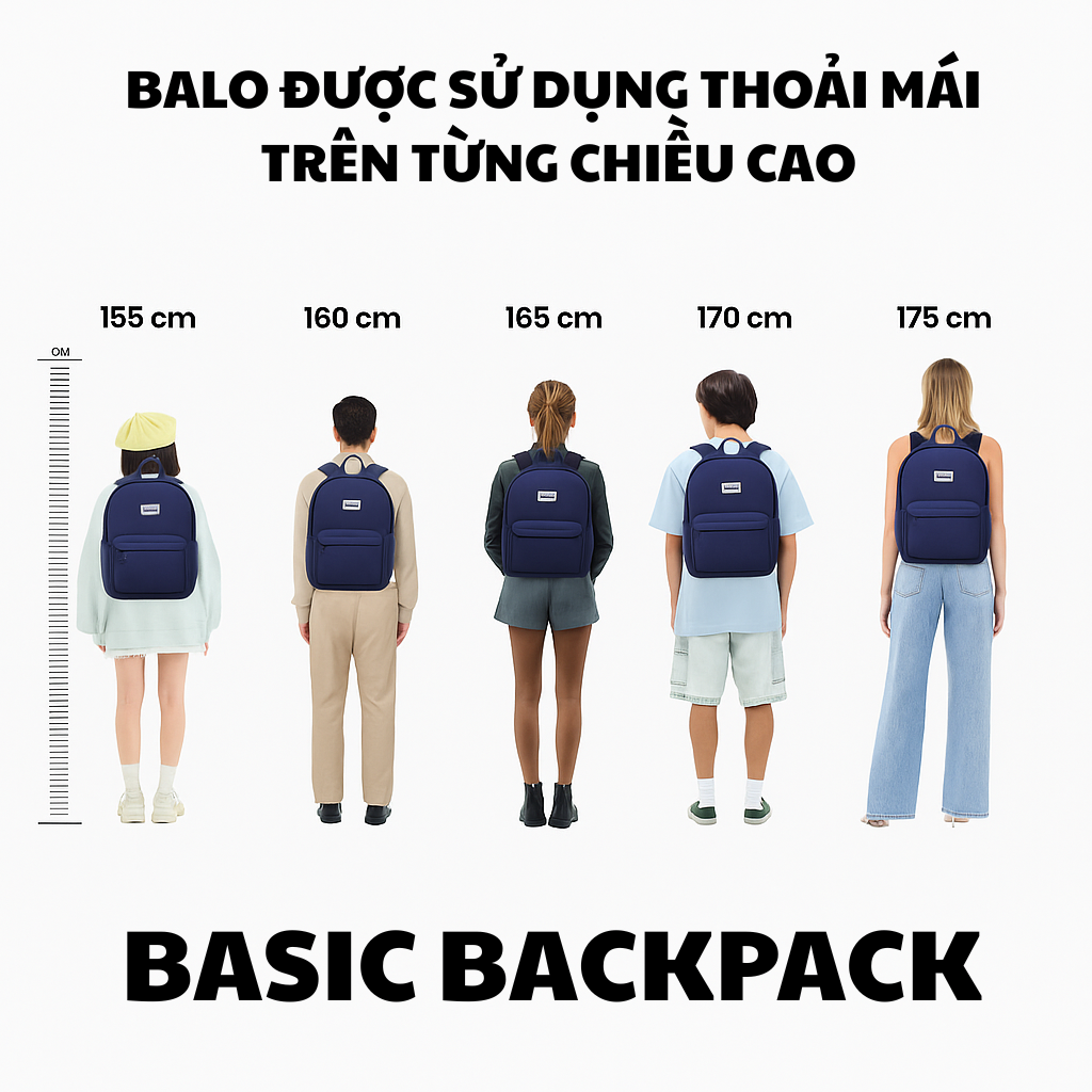 Balo đi học Nam Nữ KASUTO BRAND Basic Backpack B2 Nhiều Ngăn Đựng ...