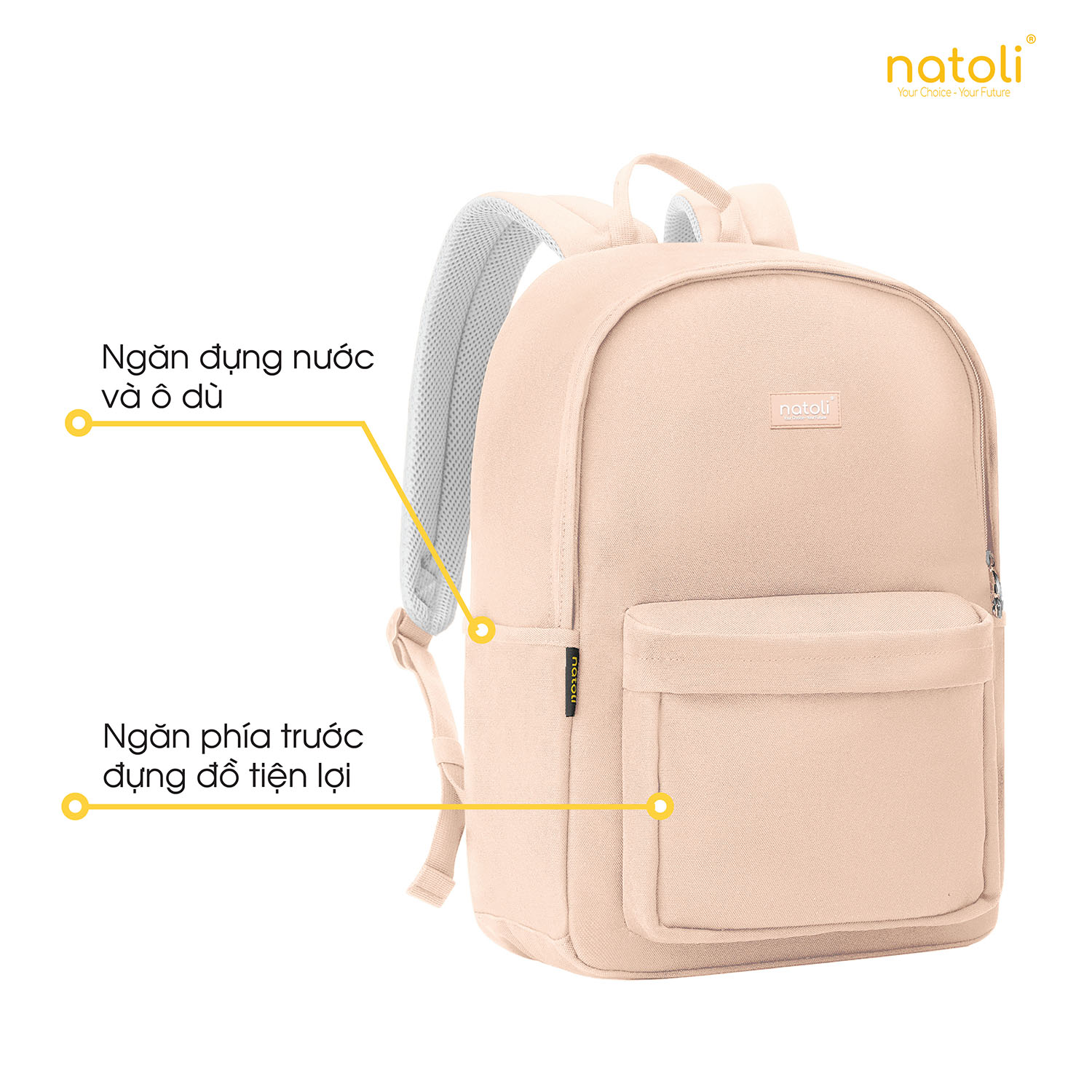Balo đi học nữ cute NATOLI nhiều ngăn chống nước cao cấp - Basic ...