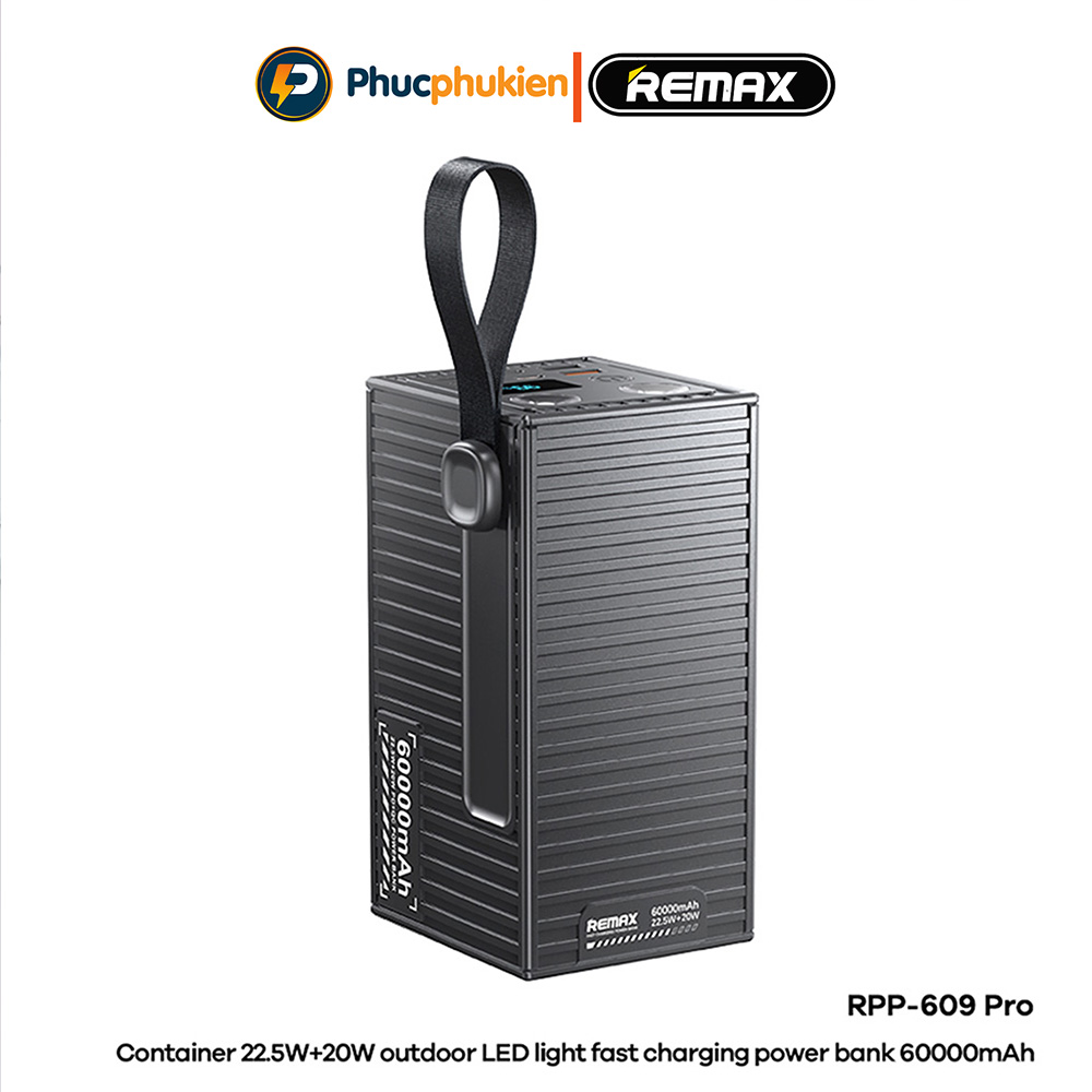 Remax rpp 609 - Trạm sạc dự phòng 60000mah chính hãng Remax hỗ trợ QC 22.5W PD 20W - Phúc Phụ ...