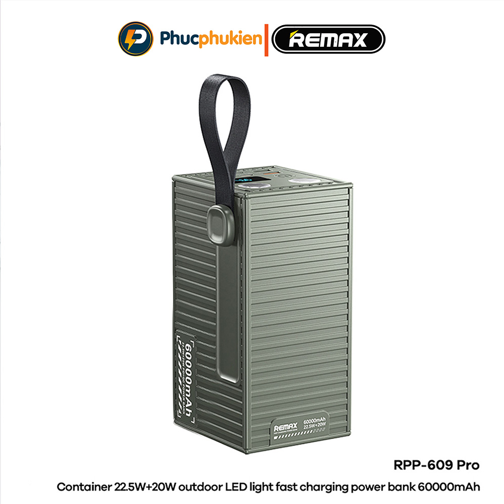 Remax rpp 609 - Trạm sạc dự phòng 60000mah chính hãng Remax hỗ trợ QC 22.5W PD 20W - Phúc Phụ ...
