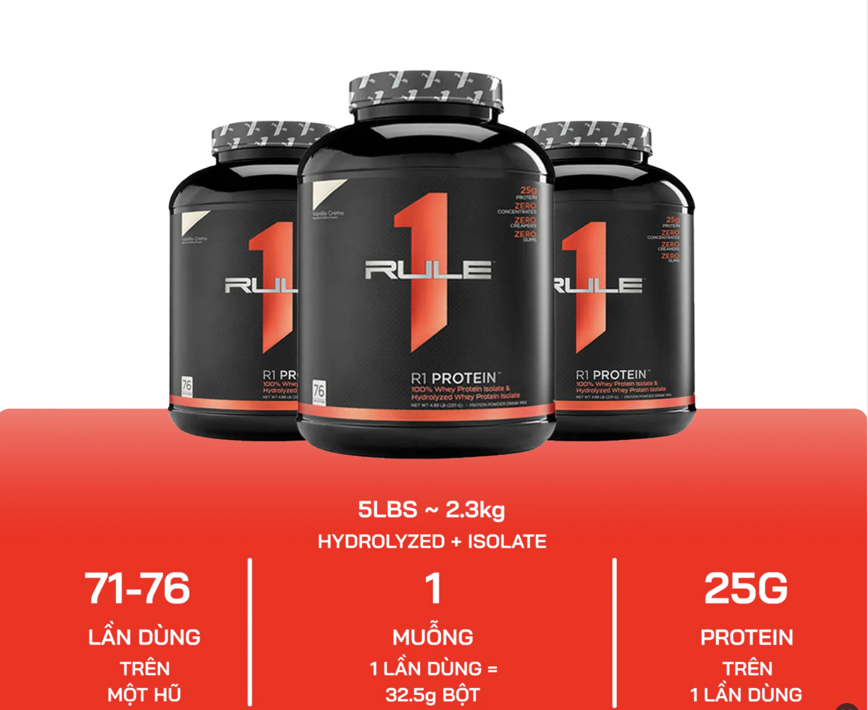 Rule 1 Protein Rule1 2lbs Whey Protein Blend Hydrolyzed Bột Sữa Tăng Cơ ...