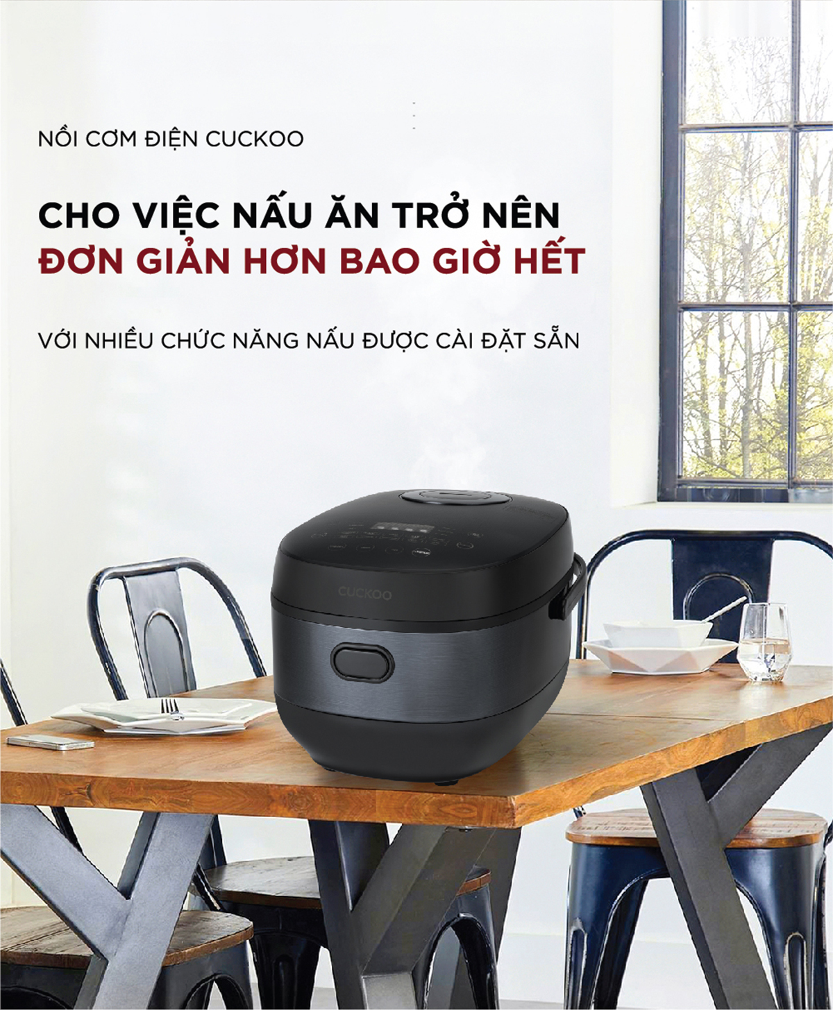 Nồi cơm điện tử 1.08L Cuckoo CR-0690F/BKBKCRVNCV - Công suất 600W - 12 ...