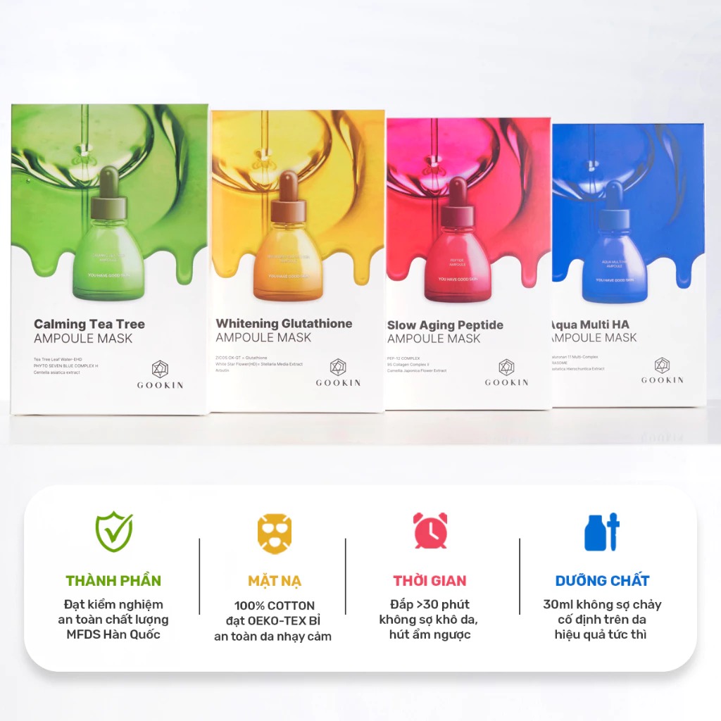 (COMBO) Mặt nạ Gookin Ampoule Mask | Shopee Việt Nam