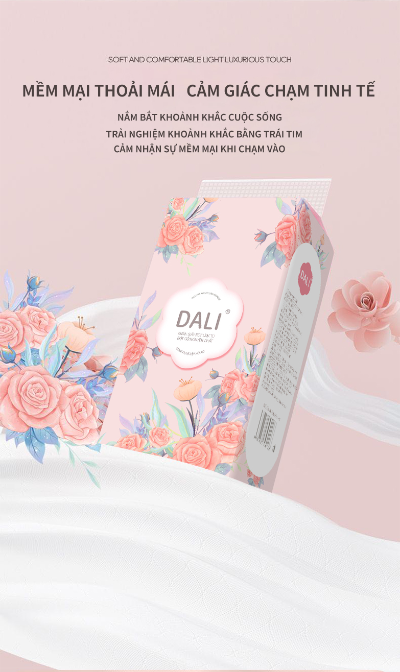 TOP Giấy 12 bịch lớn khăn giấy DALI tissue 4 Lớp Mềm Mại Và Thoải Mái ...
