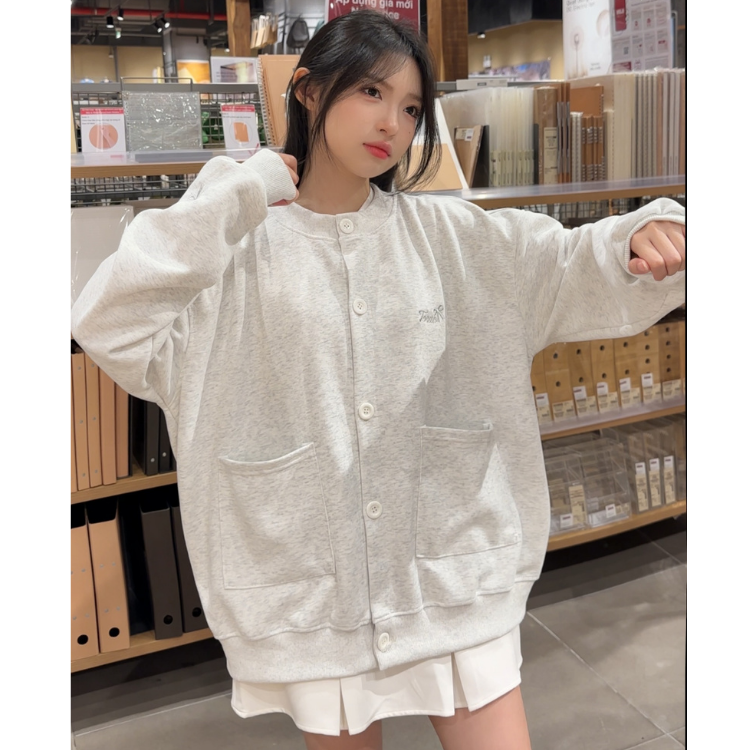 Áo Cardigan Nữ 𝐓𝐎𝐒𝐔𝐍 Form Rộng Unisex Áo Khoác Nam Nữ Chất Nỉ Ép Hàn Cổ ...