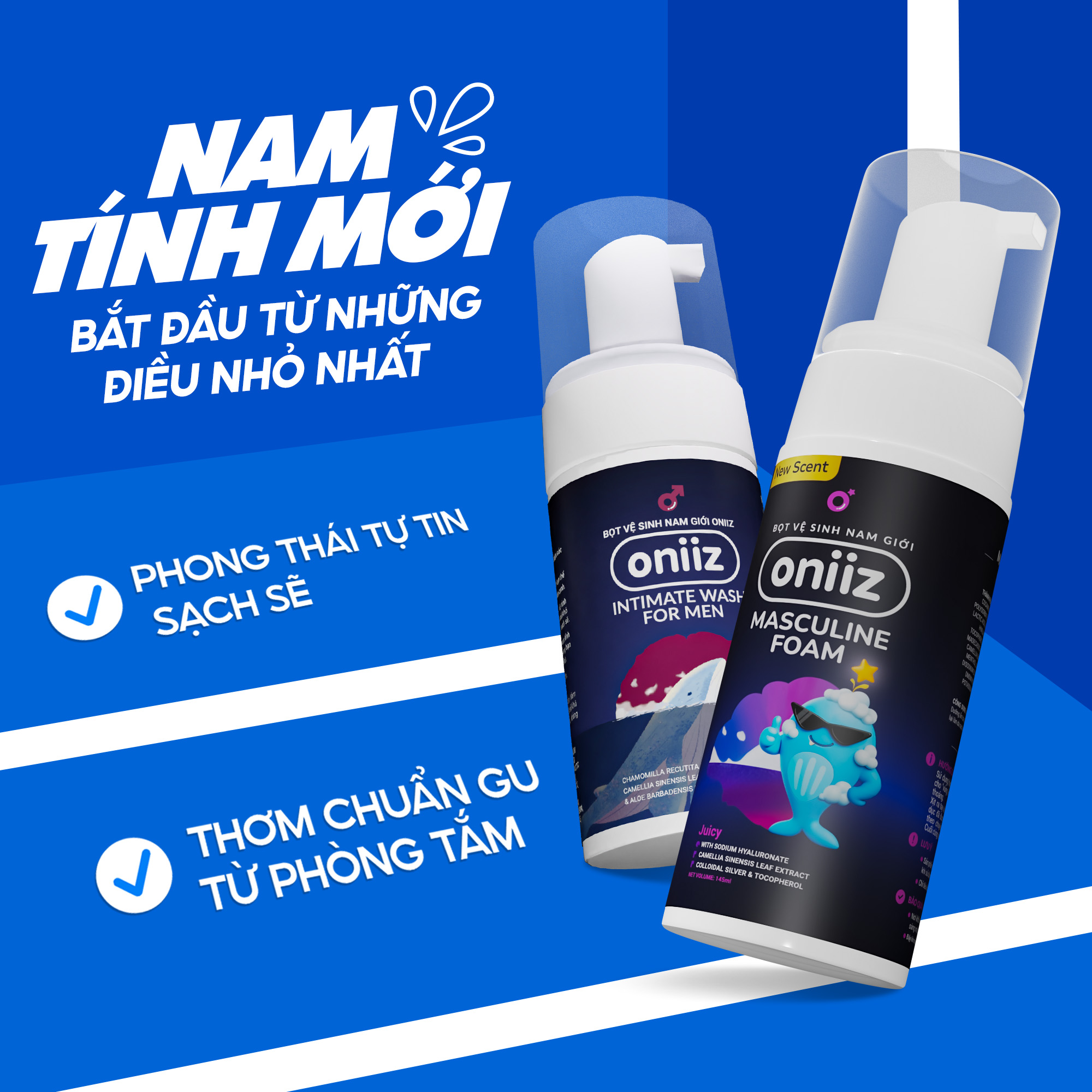 Bộ sưu tập Bọt vệ sinh nam giới Oniiz, Dung dịch Masculine Foam Oniiz ...