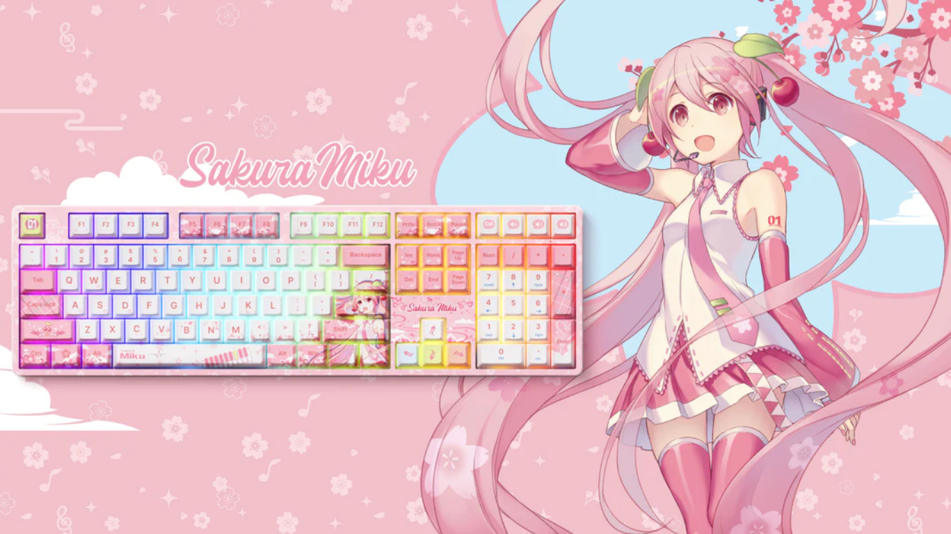 Bàn phím cơ AKKO 5108B Plus Sakura / Hatsune Miku Akko Piano Pro Switch ...