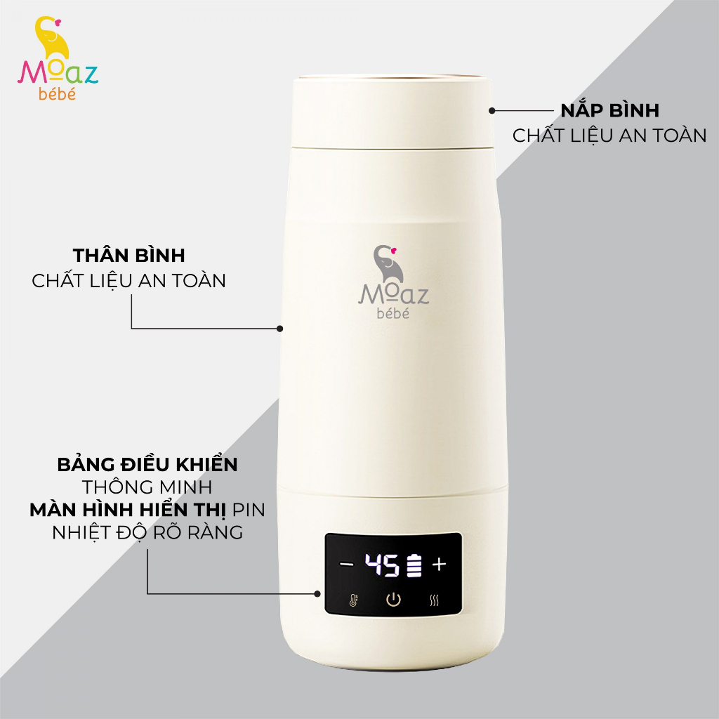 Bình đun nước pha sữa cầm tay di động cho bé moaz bé bé MB058 - MB058 ...
