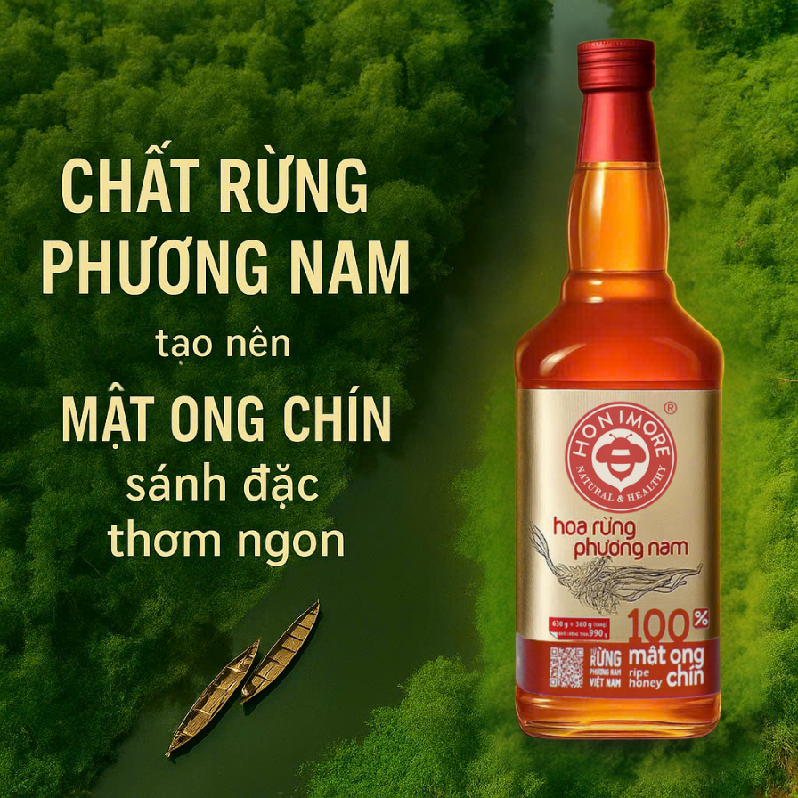 Mật ong chín Honimore Natural & Healthy Hoa Phương Nam 990g (có tặng ...