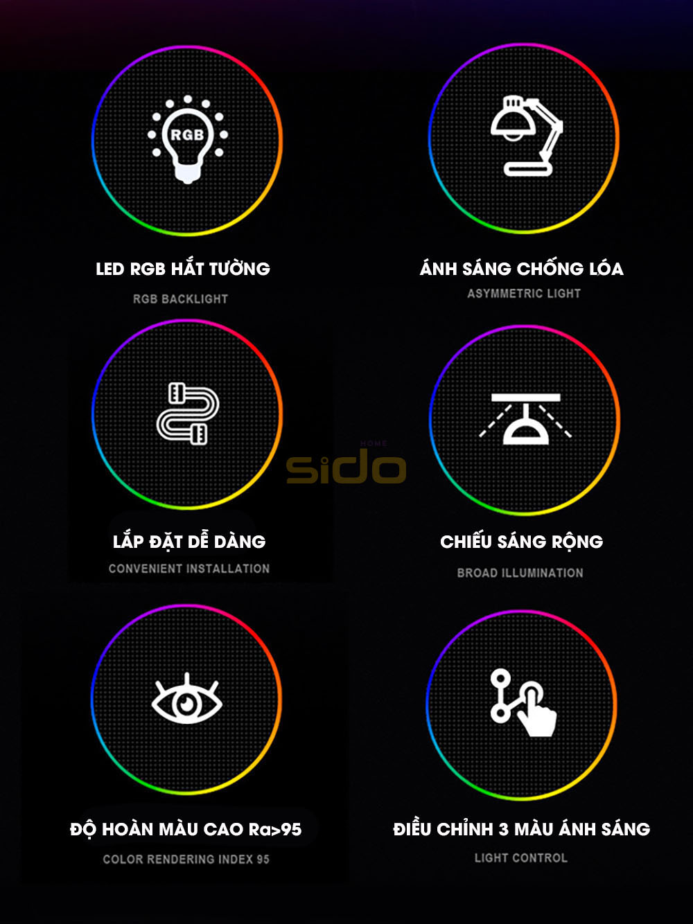 Đèn màn hình máy tính Sidohome SG301 đèn treo màn hình pc laptop led ...