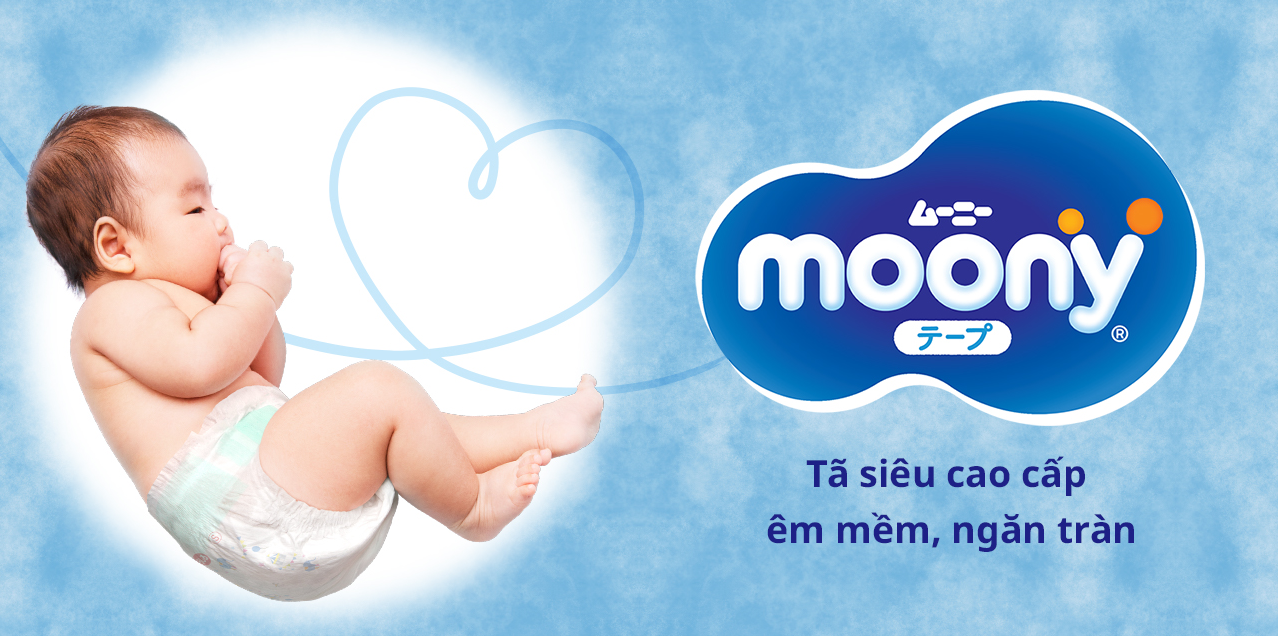 Bỉm Moony Xanh/Moony Blue NB90/S84/M56/L54 Có Tem Phụ Đầy Đủ - IM005 ...