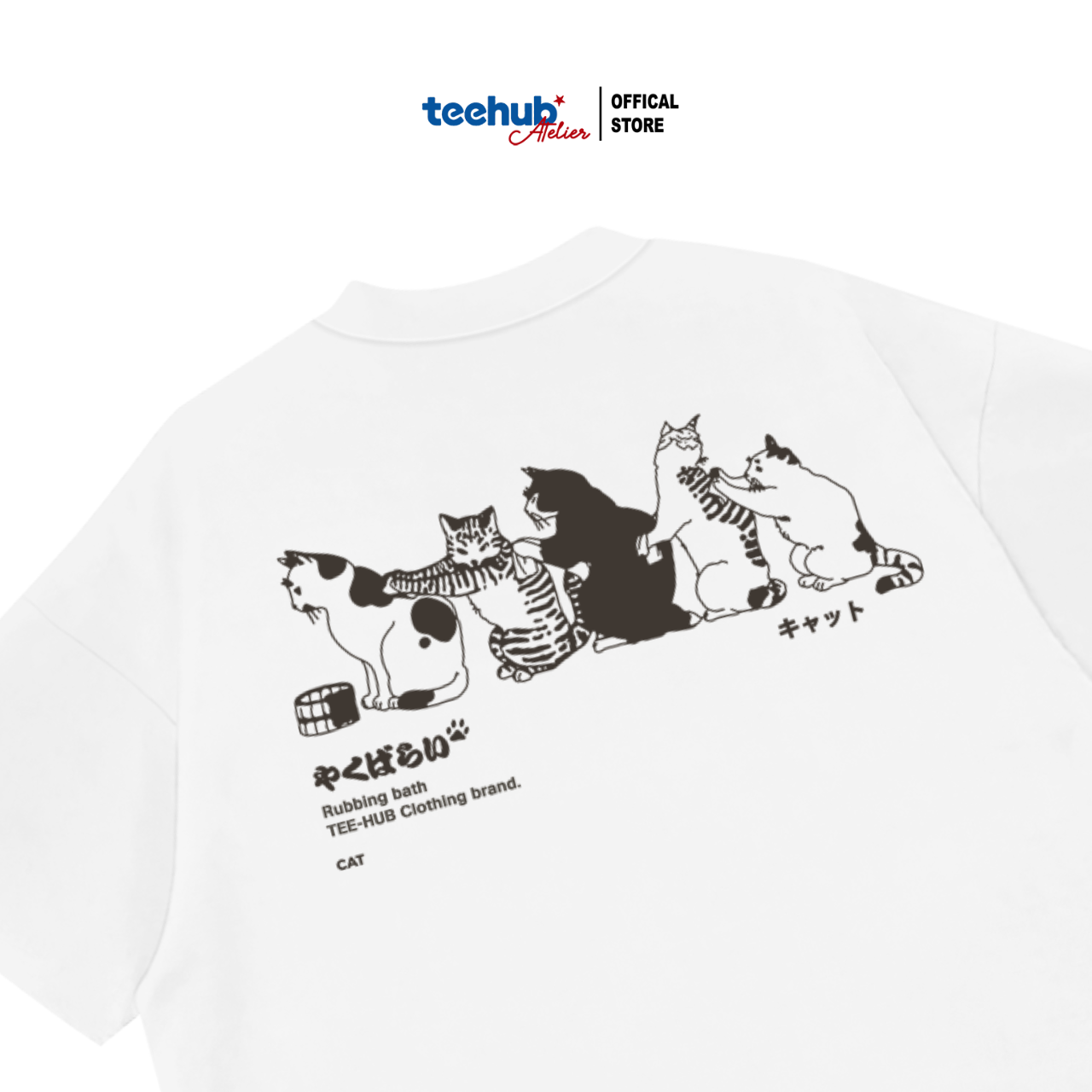 Áo thun Cotton 250 Premium Cat Rubb unisex TeeHub phông tay lỡ nam nữ ...