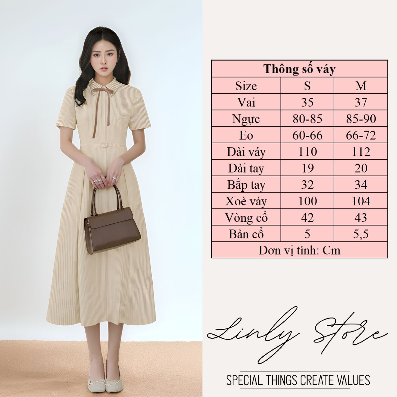 Váy sơ mi kẻ dáng dài phối đai lưng, đầm kiểu nữ form suông kèm nơ tiểu thư Linly Store V-SM2 ...