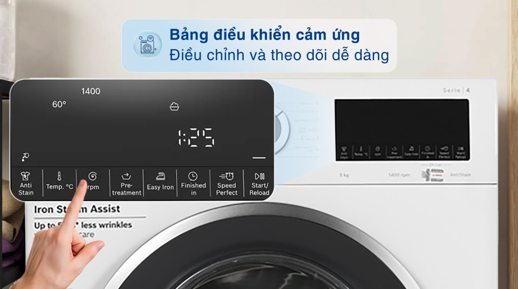 Máy giặt Bosch 9 kg WGA14400SG - Series 4 - Bảo hành chính hãng 3 năm ...