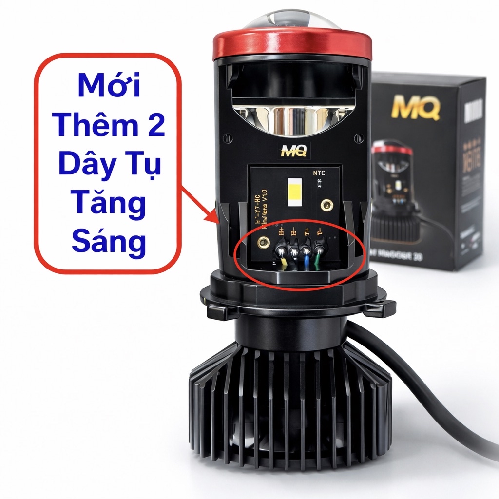 Đèn Pha Led Bi Cầu T9 Pro mQ - LED H4 ( Ko Lắp Điện Máy ) Cho Xe Máy ...